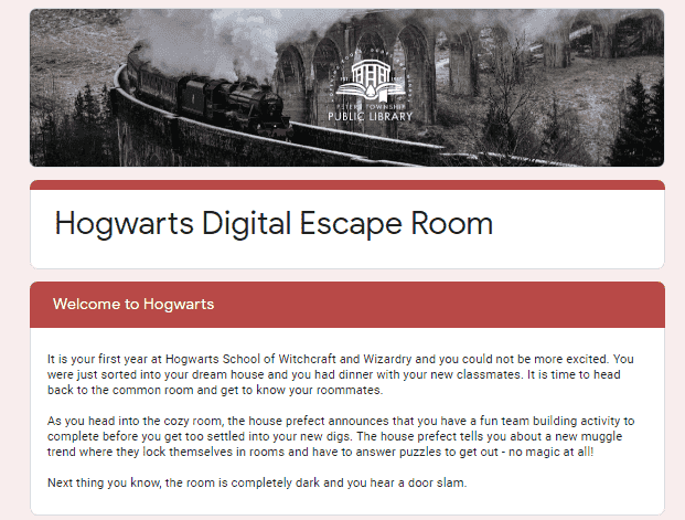 Hogwarts Digital Escape Room - All Digital School